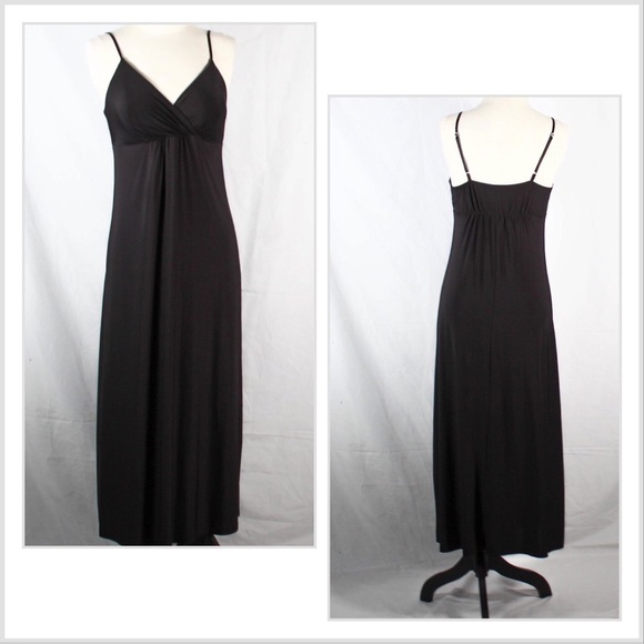 Ambrielle | Dresses | Vintage 99s Black Maxi Dress With Spaghetti ...
